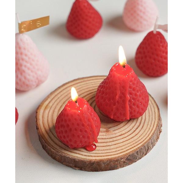 『タイムセール実施中』ZOZO問い合わせ番号:97290730ショップ:CERCA，チェルカブランド:CERCA，チェルカ商品名:【 somni / ソニ 】4個セット/ strawberry candle  いちご ミニ キャンドルカテゴ...