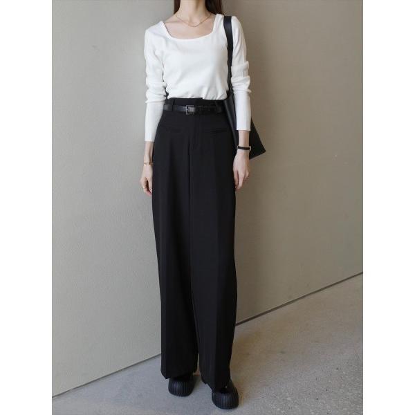 ZOZO問い合わせ番号:97291407ショップ:A AMEL，エイメルブランド:amel，エイメル，A AMEL，エイメル商品名:【RE ARRIVAL】ベルトセットダブルポケットスラックス / ブラックカテゴリ:パンツ>スラックス...