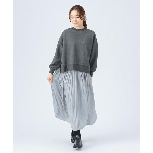 『セール実施中』ZOZO問い合わせ番号:97322444ショップ:BEAMS HEART，ビームスハートブランド:BEAMS HEART，ビームスハート商品名:クルーネック ダンボール プルオーバー × フレアスカートカテゴリ:ワンピース/...