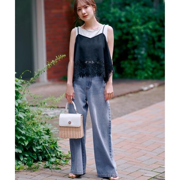 ZOZO問い合わせ番号:97323276ショップ:COHINA STORE，コヒナストアブランド:COHINA，コヒナ商品名:COHINA DENIM フレアワイド 【低身長・小柄女性】カテゴリ:パンツ>デニムパンツブランド品番:CG...