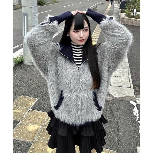 『タイムセール実施中』ZOZO問い合わせ番号:97323808ショップ:Auntie Rosa，アンティローザブランド:MandO（Auntie Rosa），エムオー商品名:ハイネックフェザートラックジャケットカテゴリ:トップス>ニッ...