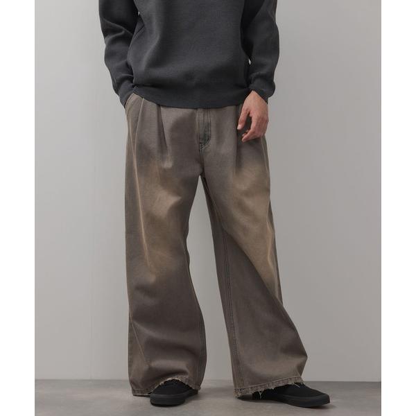 ZOZO問い合わせ番号:97323935ショップ:Mac-House，マックハウスブランド:Mac-House，マックハウス商品名:Two-Tuck Wide-Leg Denim Pants　デニムツータックワイドパンツカテゴリ:パンツ&g...