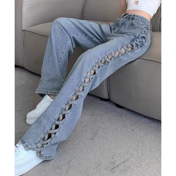 『タイムセール実施中』ZOZO問い合わせ番号:97324843ショップ:Ada.，エイダブランド:Miniministore，ミニミニストア商品名:デニムパンツサイドレースアップジーパンカテゴリ:パンツ>デニムパンツブランド品番:84...