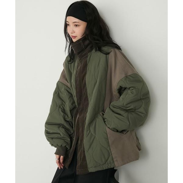 『タイムセール実施中』ZOZO問い合わせ番号:97325438ショップ:MONO-MART，モノマートブランド:forksy.，フォルクシー，MONO-MART，モノマート商品名:【forksy.】異素材切り替えキルティングショートコートカ...