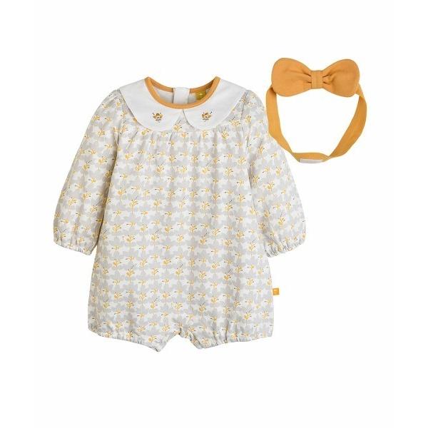 『セール実施中』ZOZO問い合わせ番号:97330796ショップ:moimoln，モイモルンブランド:moimoln，モイモルン商品名:【2点セット】フラワーショート丈カバーオール＆キャンディリボンヘアバンドカテゴリ:ジャケット/アウター&...