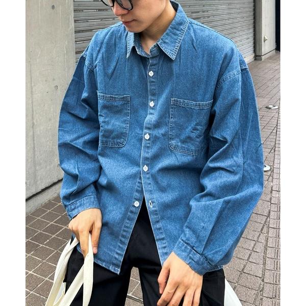 『セール実施中』ZOZO問い合わせ番号:97356236ショップ:Teem Store，チームストアブランド:link lot，リンクロット商品名:ルーズシルエットダブルポケットデニムシャツカテゴリ:トップス>シャツ/ブラウスブランド...