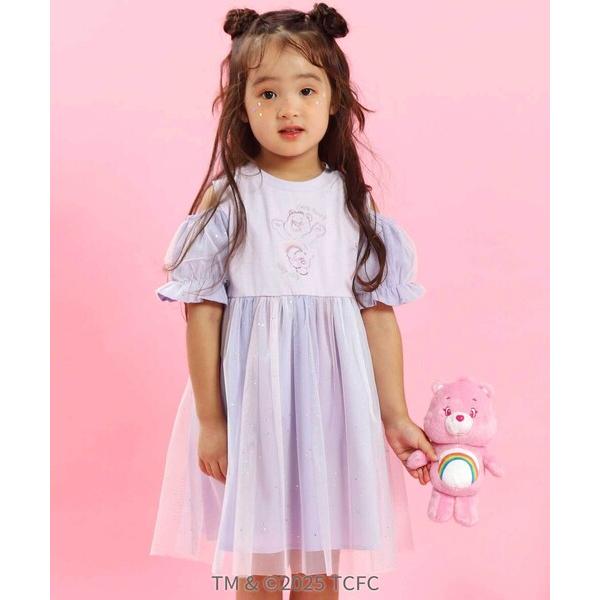 『セール実施中』ZOZO問い合わせ番号:97356609ショップ:BEBE ONLINE STORE，ベベ オンラインストアブランド:SLAP SLIP，スラップスリップ商品名:【ケアベア×SLAP SLIP】キラキラプリント肩あきチュール...