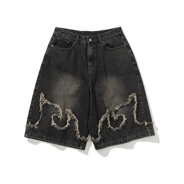 ZOZO問い合わせ番号:97387763ショップ:L.H.P，エルエイチピーブランド:NOT4NERD，ノットフォーナード，L.H.P，エルエイチピー商品名:NOT4NERD/ノットフォーナード/Flame Denim Shortsカテゴリ...