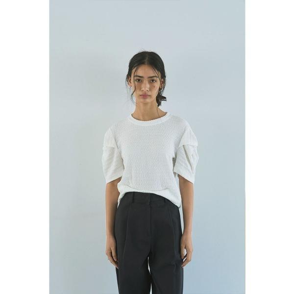 『セール実施中』ZOZO問い合わせ番号:97388761ショップ:marjour，マージュールブランド:marjour，マージュール商品名:TEXTURED PUFF SLEEVE TOPSカテゴリ:トップス>Tシャツ/カットソーブラ...