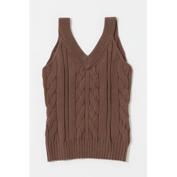 『タイムセール実施中』ZOZO問い合わせ番号:97388871ショップ:MOUSSY，マウジーブランド:MOUSSY，マウジー商品名:CABLE KNIT キャミソールカテゴリ:トップス>キャミソールブランド品番:010IA270-4...