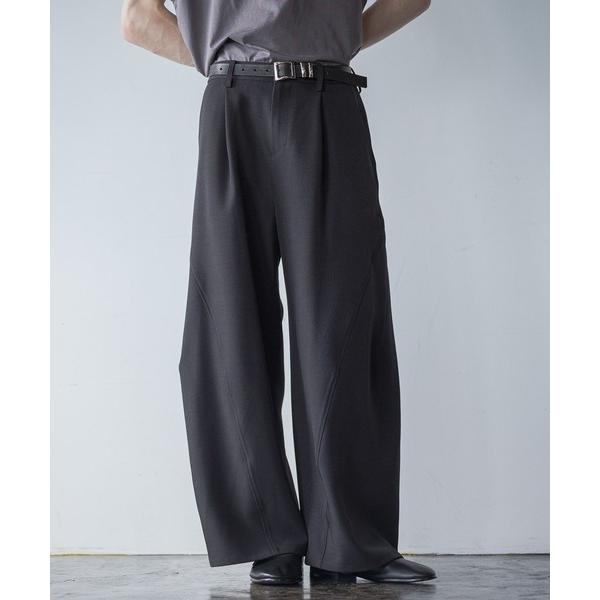 ZOZO問い合わせ番号:97390255ショップ:HARE，ハレブランド:HARE，ハレ商品名:【SET UP対応】3ディメンションワイドパンツ(HARE)カテゴリ:パンツ>スラックスブランド品番:588821素材:【ブラック，グレー...