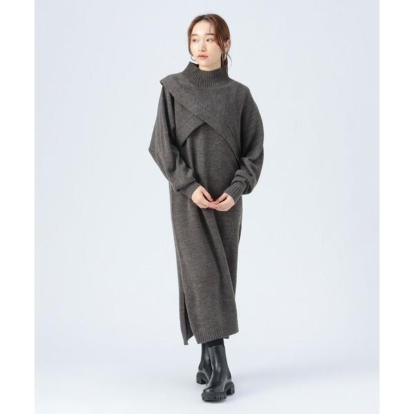 『セール実施中』ZOZO問い合わせ番号:97420918ショップ:BEAMS HEART，ビームスハートブランド:BEAMS HEART，ビームスハート商品名:レイヤード ニット ワンピース（セットアイテム）カテゴリ:ワンピース/ドレス&g...