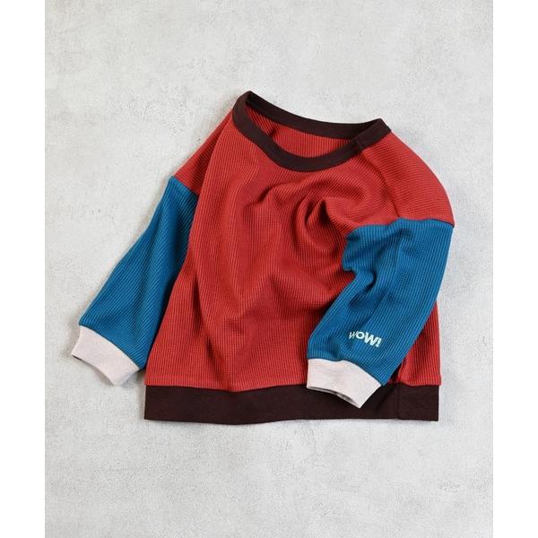 『タイムセール実施中』ZOZO問い合わせ番号:97423577ショップ:MARKEY'S，マーキーズブランド:LSP WOW，エルエスピーワオ，MARKEY'S，マーキーズ商品名:【LSP WOW!】両面ワッフル配色袖刺繍カットソーカテゴリ...