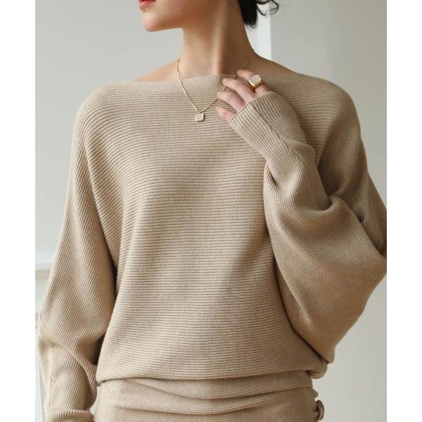 『タイムセール実施中』ZOZO問い合わせ番号:97455236ショップ:Ada.，エイダブランド:maison de LATIR，メゾンドラティール商品名:春にも使えるボリュームスリーブボートネック極上ドルマンニットカテゴリ:トップス&gt...