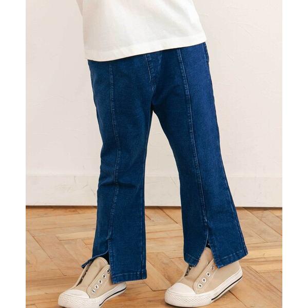 『タイムセール実施中』ZOZO問い合わせ番号:97455492ショップ:BEBE ONLINE STORE，ベベ オンラインストアブランド:SLAP SLIP，スラップスリップ商品名:後ろポケットリボンフレアシルエット9分丈デニムパンツ(8...