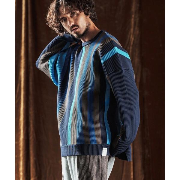 『セール実施中』ZOZO問い合わせ番号:97456093ショップ:CAMBIO，カンビオブランド:ANGENEHM，アンゲネーム商品名:mn3159-Multi-Stripe Crew Knit -Airy Yarn Sweater- ニッ...