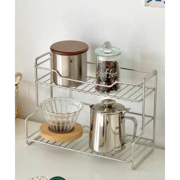 ZOZO問い合わせ番号:97456740ショップ:MANGROVE，マングローブブランド:Made in I，メイドインアイ，MANGROVE，マングローブ商品名:ステンレスダブルシェルフカテゴリ:インテリア>収納グッズブランド品番:...