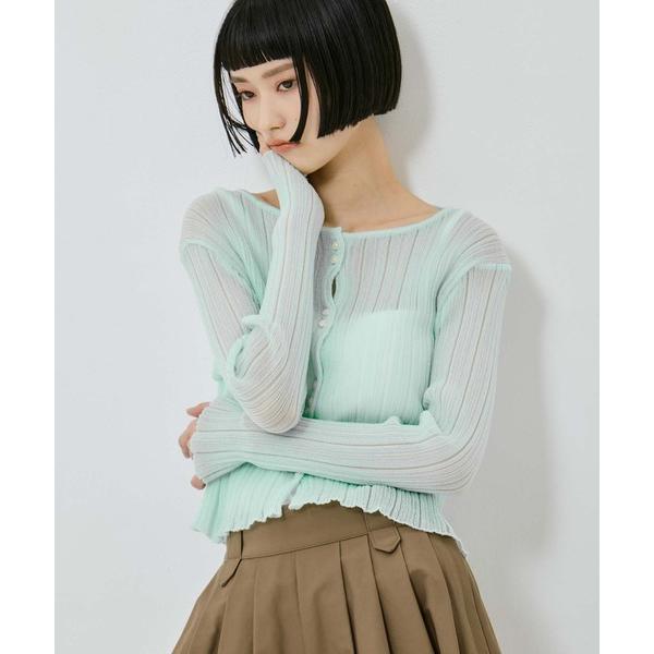 ZOZO問い合わせ番号:97457062ショップ:STUDIOUS WOMENS，ステュディオス ウィメンズブランド:STUDIOUS，ステュディオス商品名:【STUDIOUS/ステュディオス】SHEER RANDOM LIB KNIT/シ...