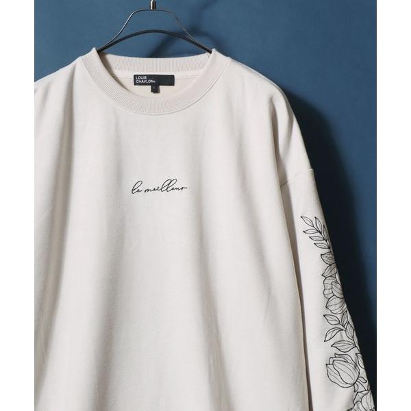 『タイムセール実施中』ZOZO問い合わせ番号:97490314ショップ:ANPAS，アンパスブランド:ANPAS，アンパス商品名:Kersey Suede Flower Embroidery SweatShirt/カルゼ スウェード フラワ...