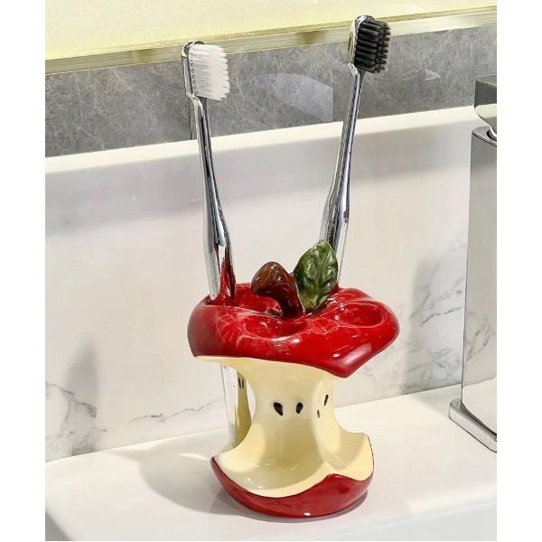 『タイムセール実施中』ZOZO問い合わせ番号:97491038ショップ:RiNc，リンクブランド:ammy.，エイミードット商品名:【 ammy. / エイミードット 】  かじられ リンゴ 歯ブラシ/ペン立て スタンドカテゴリ:インテリア...