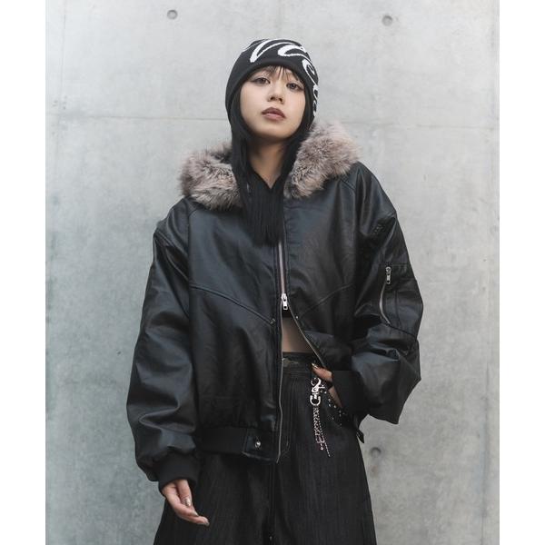 ZOZO問い合わせ番号:97491080ショップ:WEGO，ウィゴーブランド:Figments，フィグメンツ，WEGO，ウィゴー商品名:N2B合皮ジャケットカテゴリ:ジャケット/アウター>ブルゾンブランド品番:FG25AW-003素材...