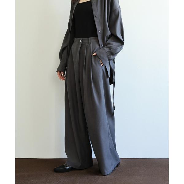 ZOZO問い合わせ番号:97491664ショップ:select MOCA，セレクトモカブランド:select MOCA Et，セレクトモカエト商品名:【Et】Wrap 2Tuck Wide Pantsカテゴリ:パンツ>スラックスブラン...