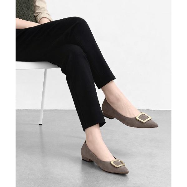 『タイムセール実施中』ZOZO問い合わせ番号:97491793ショップ:MAMIAN，マミアンブランド:MAMIAN，マミアン商品名:ポインテッドトゥ バックル付き フラットパンプスカテゴリ:シューズ>パンプスブランド品番:4785素...