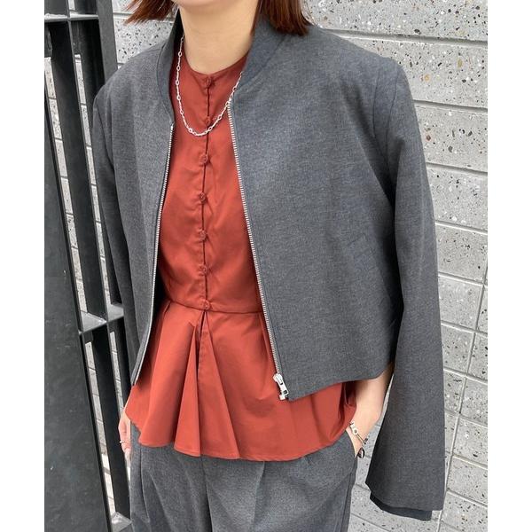 『セール実施中』ZOZO問い合わせ番号:97492318ショップ:AMERI VINTAGE，アメリビンテージブランド:Ameri，アメリ商品名:RIB DOCKING SHORT JACKETカテゴリ:ジャケット/アウター>ノーカラ...