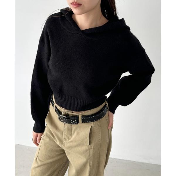 『セール実施中』ZOZO問い合わせ番号:97493500ショップ:Outfitter lab，アウトフィッターラボブランド:Bamm，バム商品名:クロップドフーディーニットトップスカテゴリ:トップス>ニット/セーターブランド品番:BA...