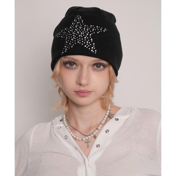 『タイムセール実施中』ZOZO問い合わせ番号:97493609ショップ:Port，ポートブランド:IMARI，イマリ商品名:【 IMARI / イマリ 】 グリッター スター ラインストーン ビーニー #カテゴリ:帽子>ニットキャップ...