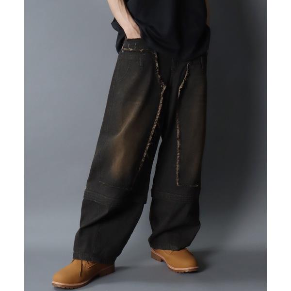 『タイムセール実施中』ZOZO問い合わせ番号:97494124ショップ:SITRY，シトリーブランド:SITRY，シトリー商品名:2WAY Double Knee Curve Silhouette Denim ＆ Camouflage Pa...