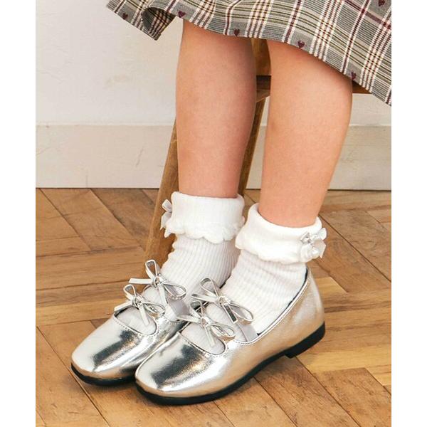 『タイムセール実施中』ZOZO問い合わせ番号:97494283ショップ:BEBE ONLINE STORE，ベベ オンラインストアブランド:SLAP SLIP，スラップスリップ商品名:ダブルリボンバレエシューズ(14~20cm)カテゴリ:シ...