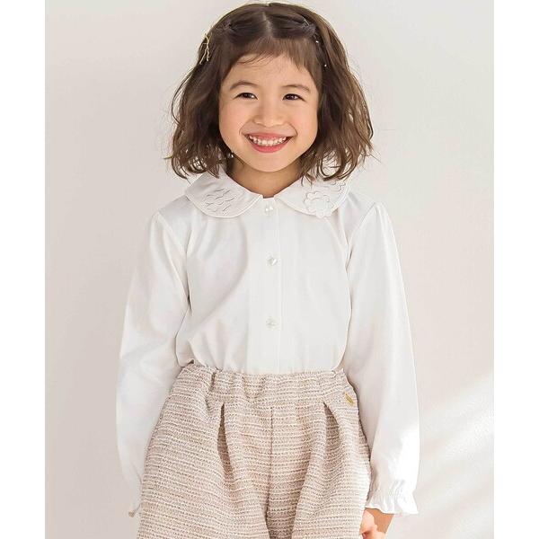 『タイムセール実施中』ZOZO問い合わせ番号:97494288ショップ:BEBE ONLINE STORE，ベベ オンラインストアブランド:BeBe Petits Pois Vert，ベベプチポワヴェール商品名:【店舗限定】襟付き花ワッペン...