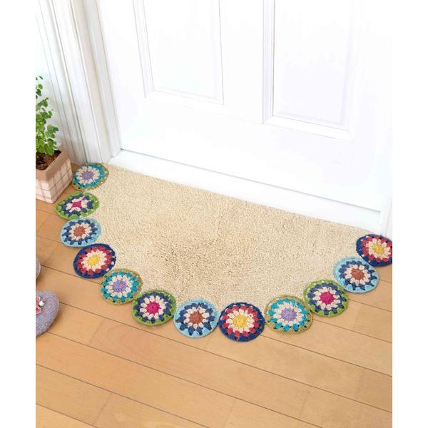 ZOZO問い合わせ番号:97495877ショップ:Rora，ローラブランド:BACKYARD FAMILY，バックヤードファミリー商品名:セミサークルマットカテゴリ:インテリア>ラグ/マットブランド品番:circlemat素材:【本体...