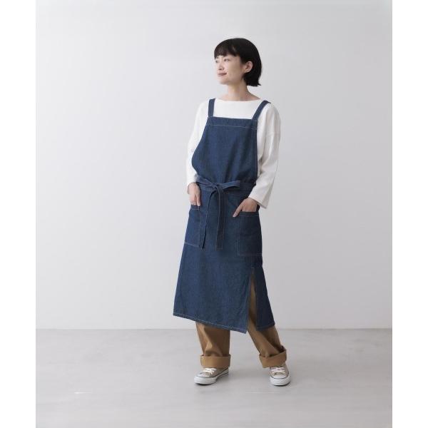 ZOZO問い合わせ番号:97495880ショップ:Rora，ローラブランド:BACKYARD FAMILY，バックヤードファミリー商品名:COCOWALK デニムラップエプロンカテゴリ:食器/キッチン>エプロンブランド品番:coco2...