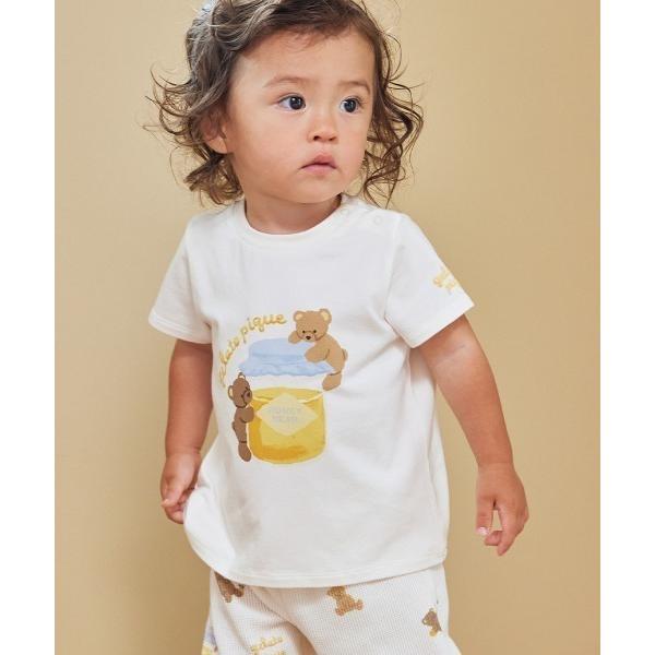 『セール実施中』※このアイテムは返品・交換対象外商品です。ZOZO問い合わせ番号:97496740ショップ:gelato pique，ジェラート　ピケブランド:gelato pique，ジェラートピケ商品名:【BABY】はちみつベア柄ワンポ...