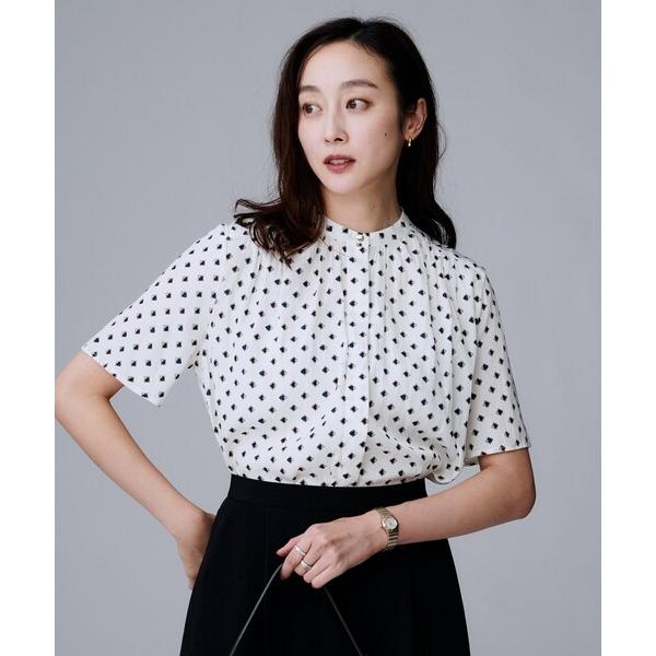 『セール実施中』ZOZO問い合わせ番号:97496987ショップ:UNTITLED，アンタイトルブランド:UNTITLED，アンタイトル商品名:【セットアップ可/リラクシー/通勤】スクエアジオメ柄ブラウスカテゴリ:トップス>シャツ/ブ...
