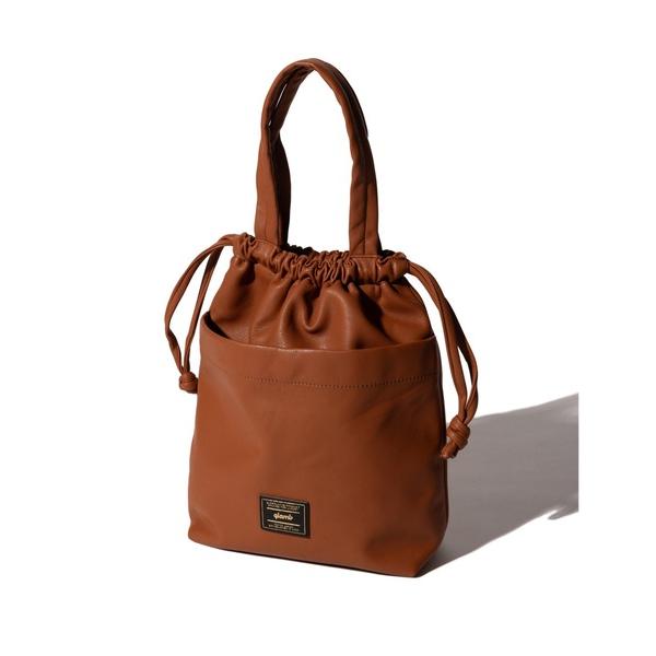 ZOZO問い合わせ番号:97497074ショップ:glamb，グラムブランド:glamb，グラム商品名:Synth Leather Drawstring Bag / シンセレザードローストリングバッグカテゴリ:バッグ>ハンドバッグブラ...