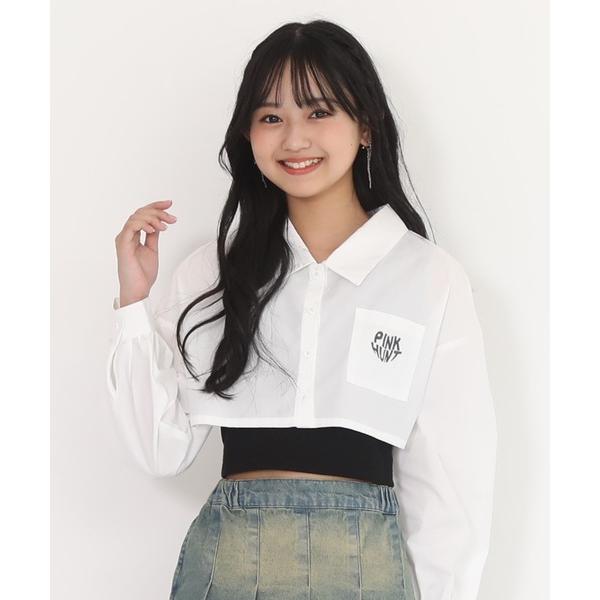 『タイムセール実施中』ZOZO問い合わせ番号:97497369ショップ:BABYDOLL，ベビードールブランド:PINKHUNT，ピンクハント商品名:PINKHUNT ピンクハント タンクトップ付き ショート丈シャツ 0873Kカテゴリ:ト...