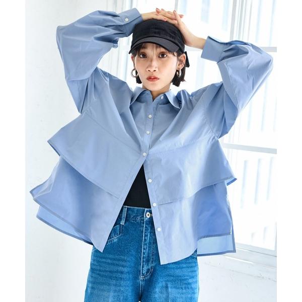 『タイムセール実施中』ZOZO問い合わせ番号:97498075ショップ:VIS，ビスブランド:VIS，ビス商品名:裾ティアードオーバーシャツ/UVケア・イージーケアカテゴリ:トップス>シャツ/ブラウスブランド品番:2025-B-BVH...