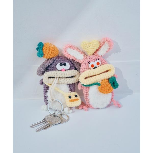 ZOZO問い合わせ番号:97498164ショップ:SiNCERE，シンシアブランド:macaroni edge，マカロニエッジ，SiNCERE，シンシア商品名:〈macaroni edge/マカロニエッジ〉毛糸のマスコット キーケース うさ...