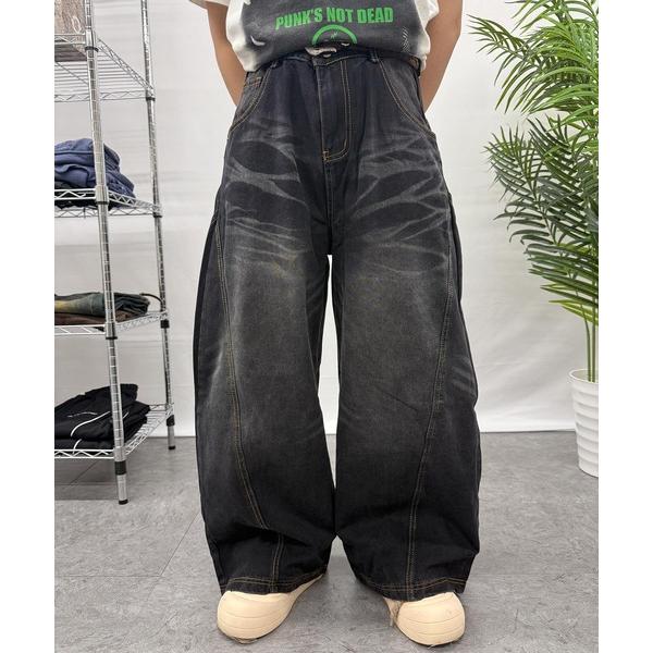 ZOZO問い合わせ番号:97498959ショップ:ATMARK，アットマークブランド:ATMARK，アットマーク商品名:【ZOZO限定】ヴィンテージカーブデニムパンツカテゴリ:パンツ>デニムパンツブランド品番:AM1-0059素材:綿...