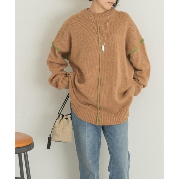 『セール実施中』参考価格：12，430円発売時期：2022年09月コンディション：C（やや使用感あり）使用感があり、やや気になる傷や汚れがあるアイテム全体的：毛玉ブランドタグ：汚れ脇・ブランドタグ：ほつれ参考商品名：配色ステッチビッグニット...