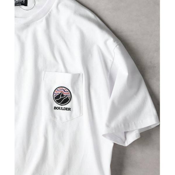 『タイムセール実施中』ZOZO問い合わせ番号:97529046ショップ:Right-on，ライトオンブランド:CAMP7，キャンプセブン，Right-on，ライトオン商品名:【接触冷感】【CAMP7】ロゴワッペン胸ポケットＴシャツ / エコ...