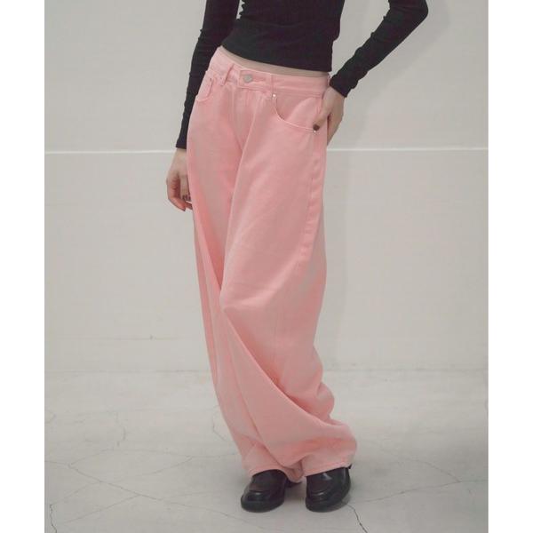 『タイムセール実施中』ZOZO問い合わせ番号:97531011ショップ:Ada.，エイダブランド:Mirette，ミレット商品名:ハートポケットカラーワイドデニムパンツ ヴィンテージライク / Heart Pocket Colored Wi...