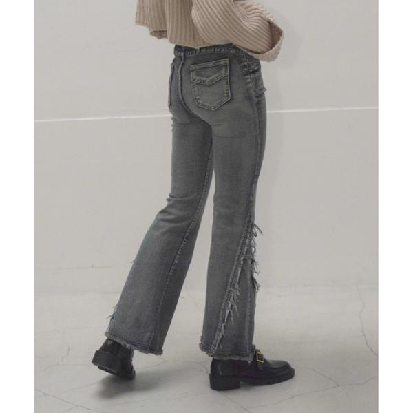 『タイムセール実施中』ZOZO問い合わせ番号:97531080ショップ:Ada.，エイダブランド:Mirette，ミレット商品名:フリンジスリットフレアデニムパンツ / Fringe Slit Flare Denim Pantsカテゴリ:パ...
