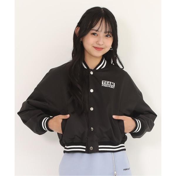 『タイムセール実施中』ZOZO問い合わせ番号:97562231ショップ:BABYDOLL，ベビードールブランド:PINKHUNT，ピンクハント商品名:PINKHUNT ピンクハント ショート丈スタジャン 0872Kカテゴリ:ジャケット/アウ...