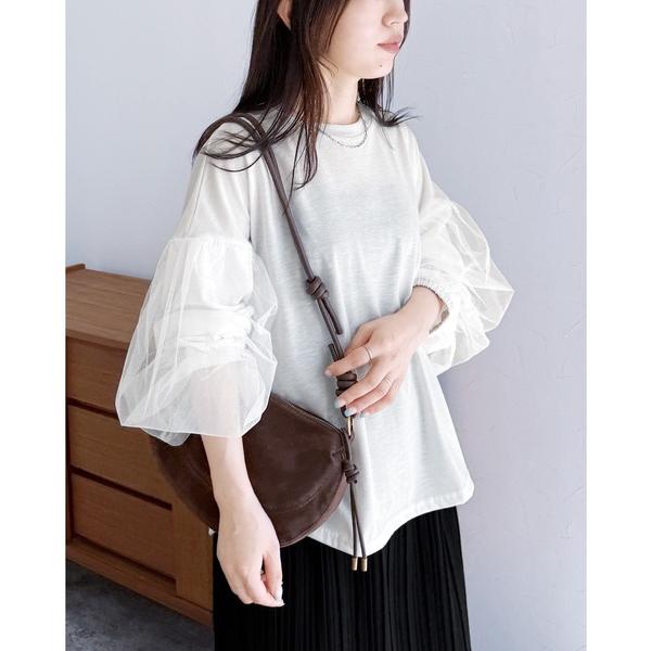 『タイムセール実施中』ZOZO問い合わせ番号:97562299ショップ:reca，レカブランド:reca，レカ商品名:チュールボリューム袖カットソーカテゴリ:トップス>Tシャツ/カットソーブランド品番:my-4N35-9305素材:ポ...