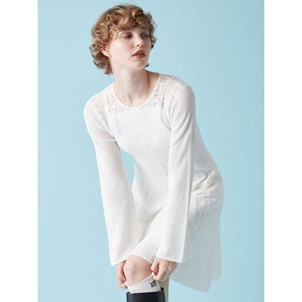 『セール実施中』ZOZO問い合わせ番号:97562777ショップ:FURFUR，ファーファーブランド:FURFUR，ファーファー商品名:透かし編みニットワンピースカテゴリ:ワンピース/ドレス>ワンピースブランド品番:RWNO25409...