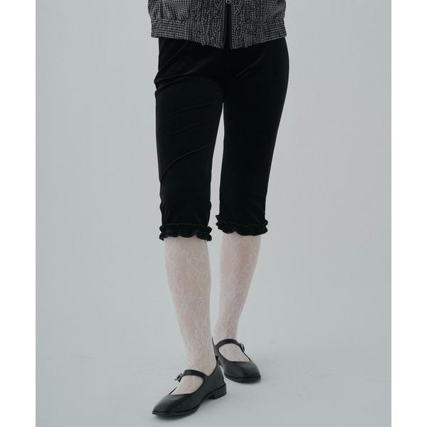ZOZO問い合わせ番号:97564071ショップ:IF Div.，アイエフディビジョンブランド:FEKETE，フェケテ商品名:velour frill capri pants / ベロアフリルカプリパンツカテゴリ:パンツ>その他パンツ...